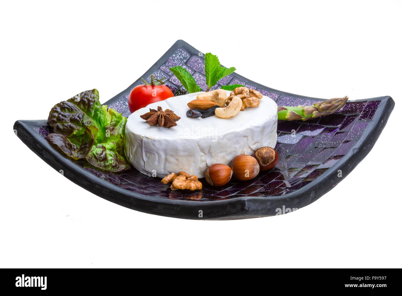 Fresh soft brie cheese Stock Photo - Alamy