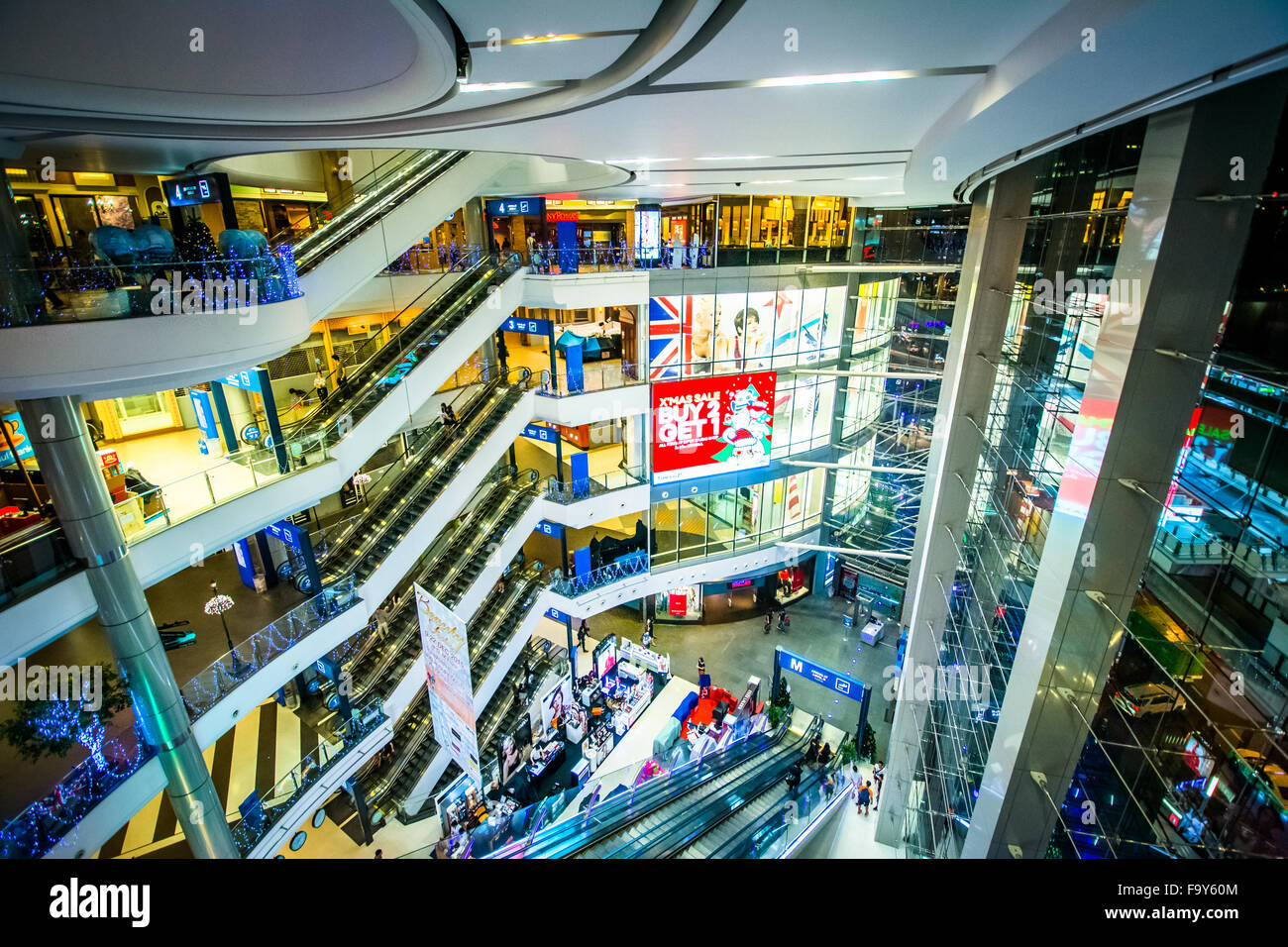 Bangkok city thailand shopping mall architecture hi-res stock ...