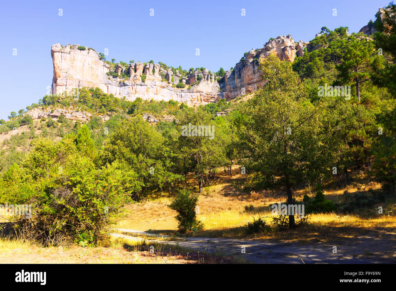 Rocky Mountains landscape in summer. Cuenca. Castilla-La Mancha Stock ...