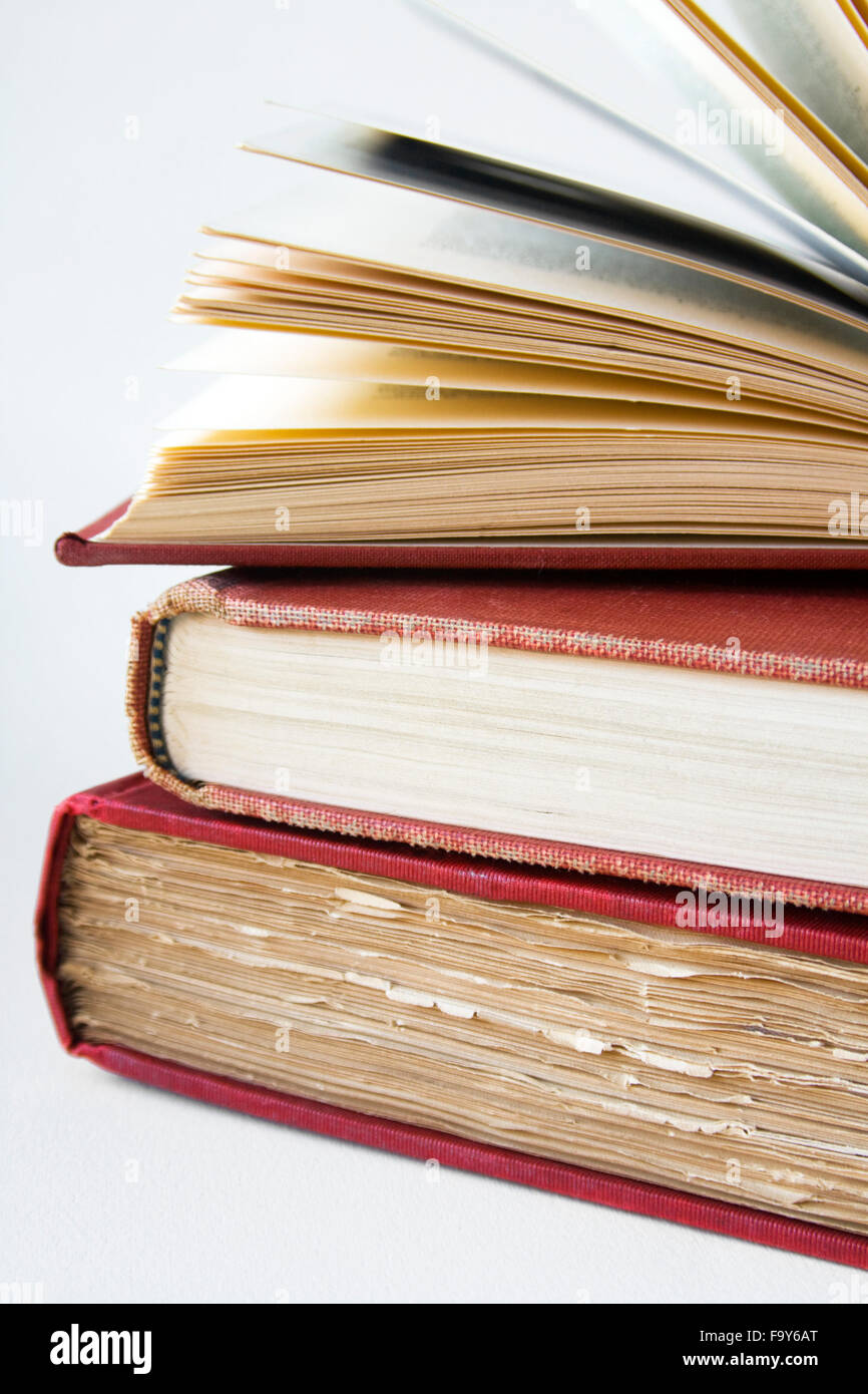 Stack of three old books Stock Photo - Alamy Stack of three old books Stock Photo - Alamy