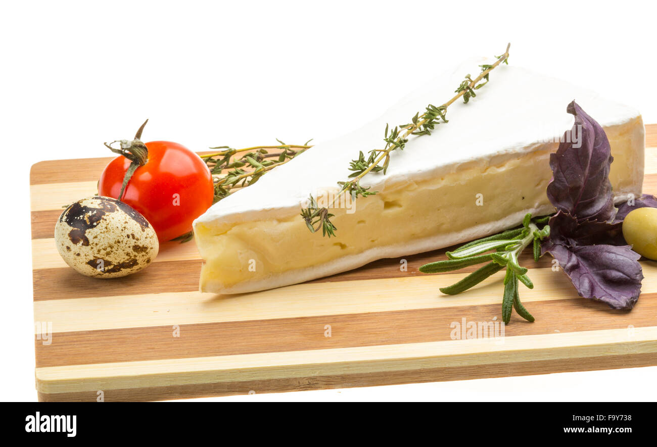 Wedge of Gourmet Brie Cheese Stock Photo - Alamy