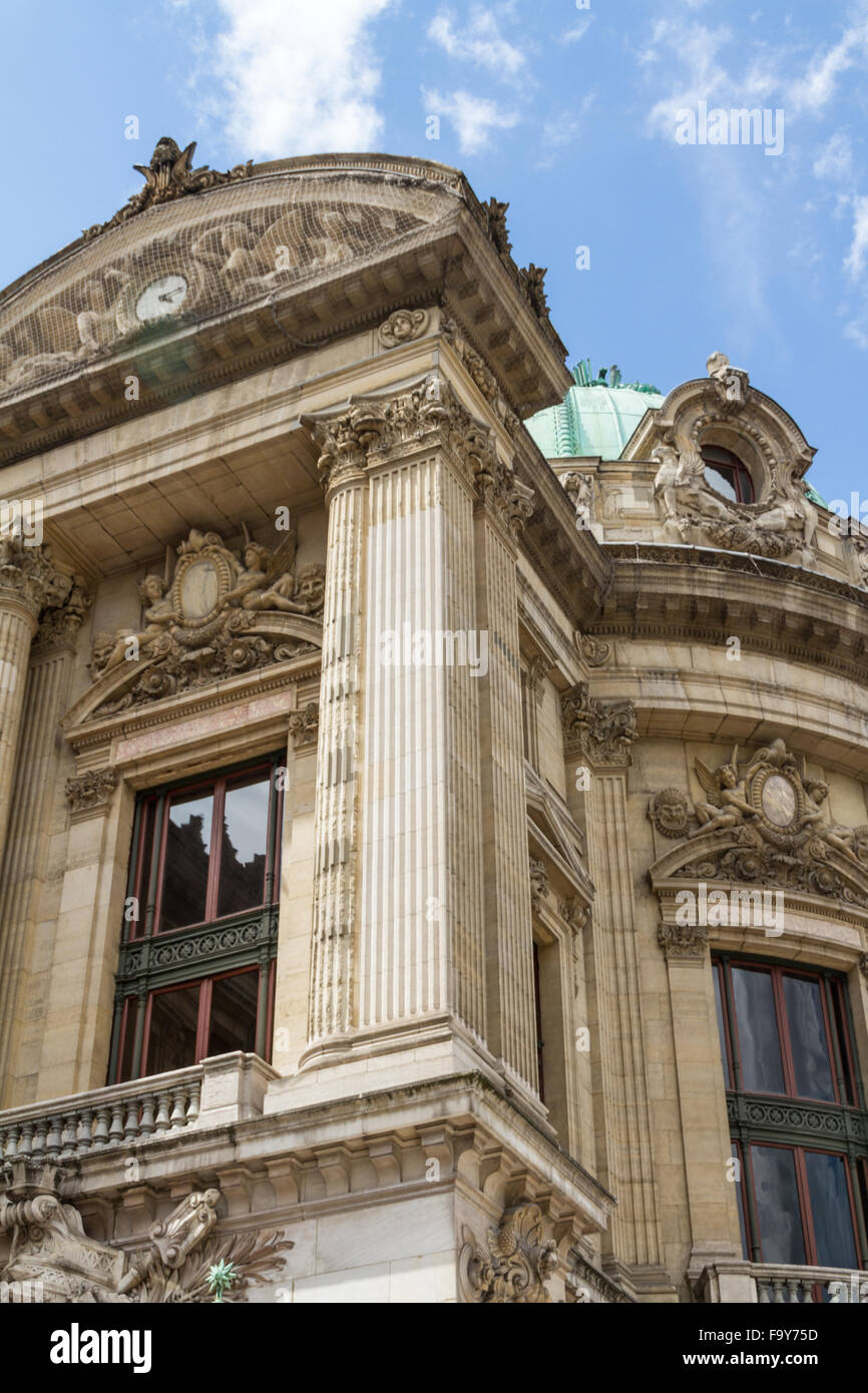 Architectural details of Opera National de Paris: Front Facade. Grand ...