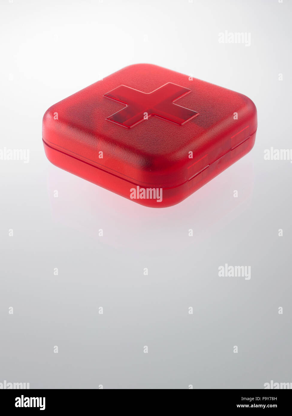 red pill box with medicine Stock Photo - Alamy