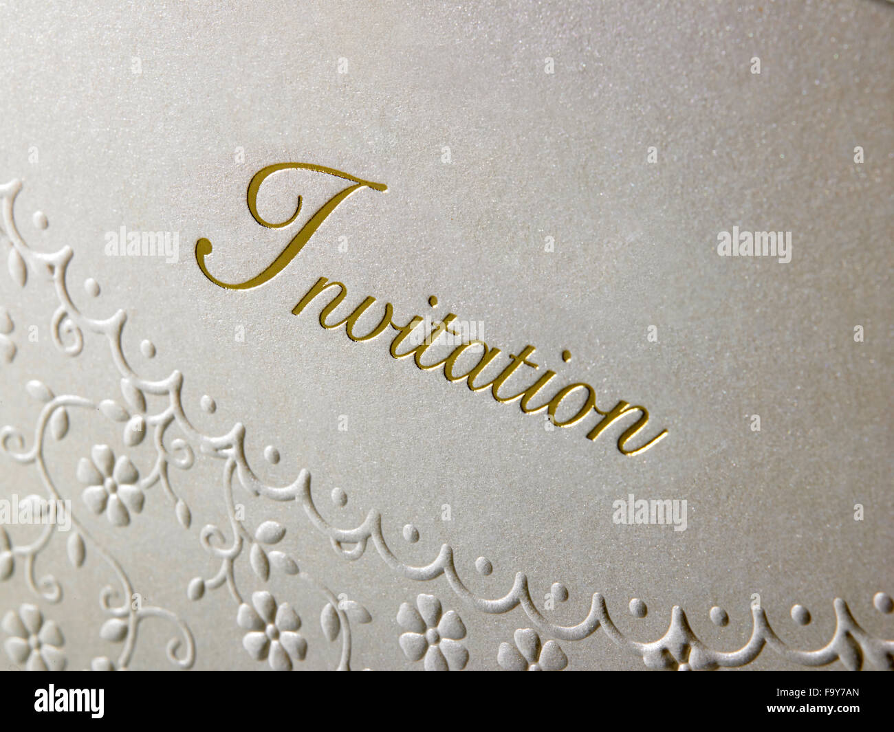 Close up of the invitation card Stock Photo - Alamy