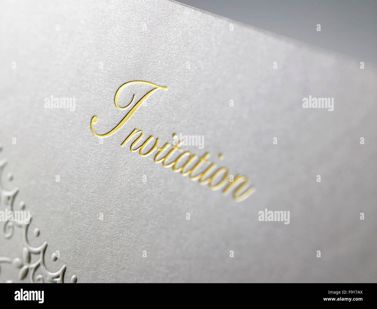 Close up of the invitation card Stock Photo - Alamy