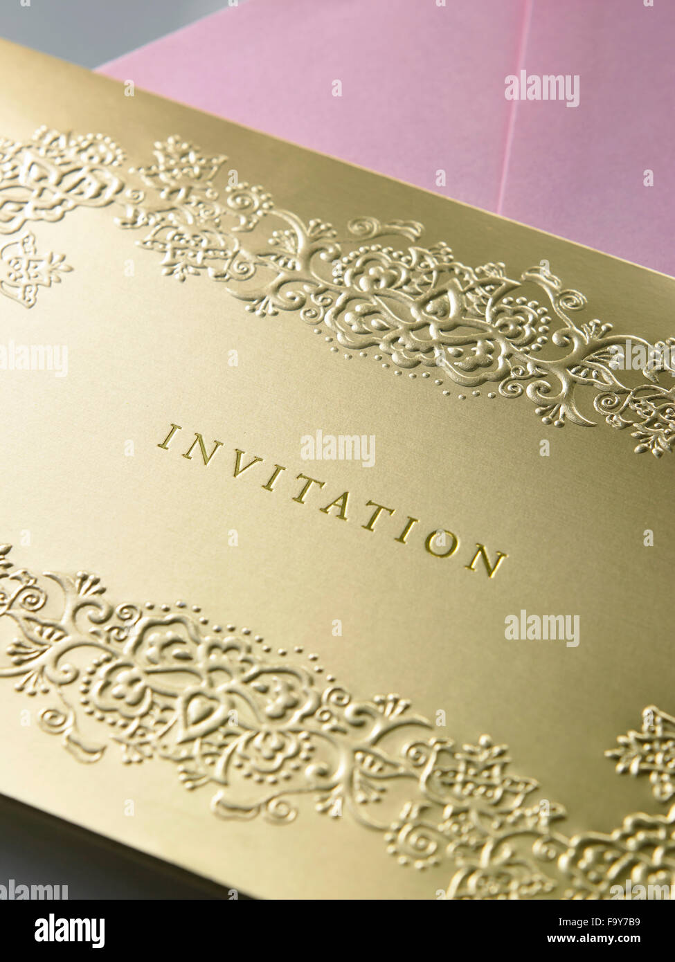 Close up of the invitation card Stock Photo - Alamy
