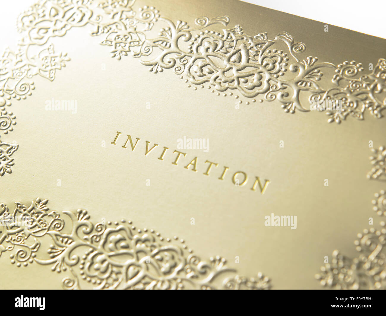 Close up of the invitation card Stock Photo - Alamy