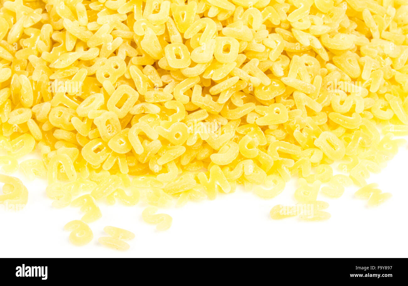 the alphabet pasta Stock Photo - Alamy