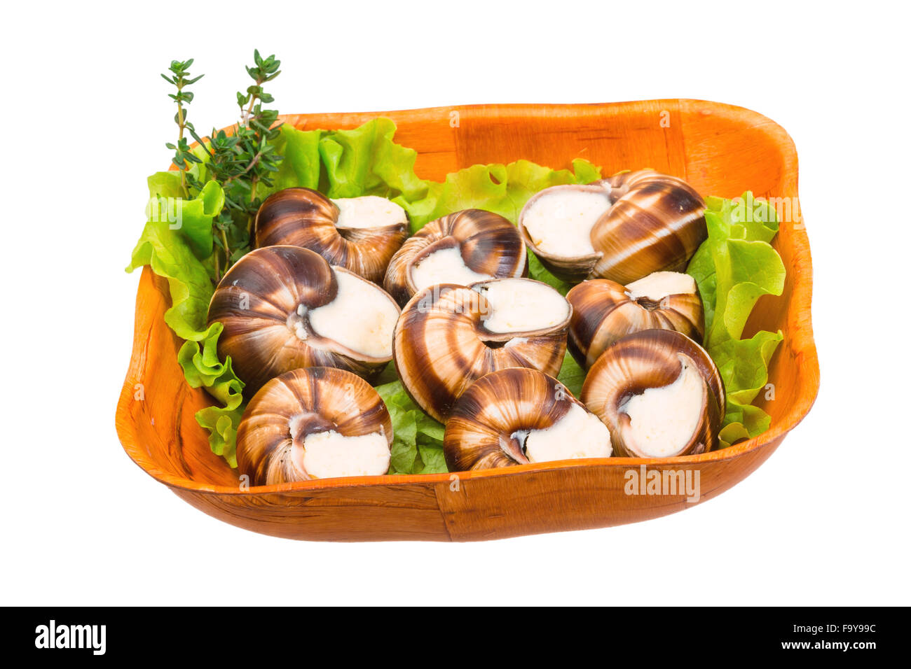 Escargot with cheese sauce Stock Photo - Alamy