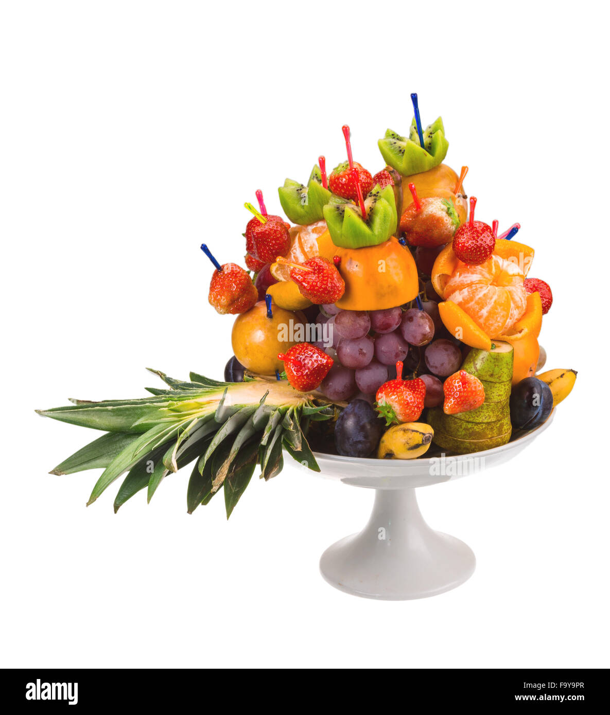 Fresh fruits in the vase Stock Photo - Alamy