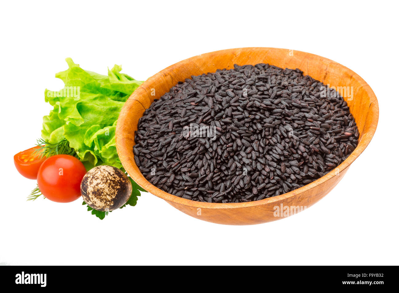 Black raw rice Stock Photo - Alamy