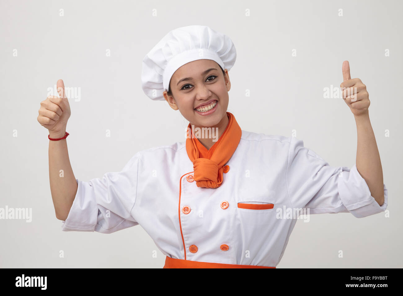 Portrait of a Indian woman with chef uniform Stock Photo - Alamy