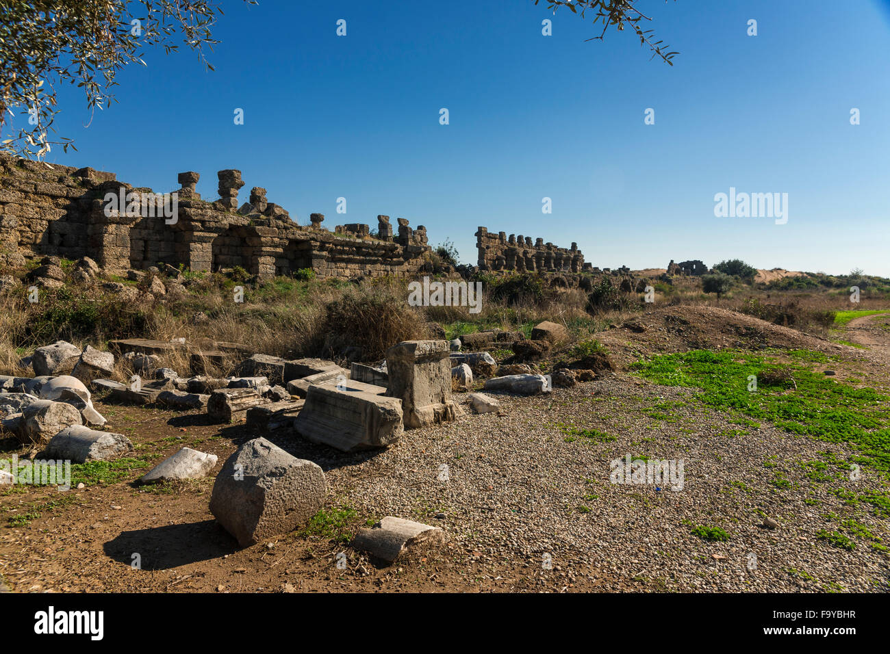 Ruins in Side, Turkey Stock Photo - Alamy
