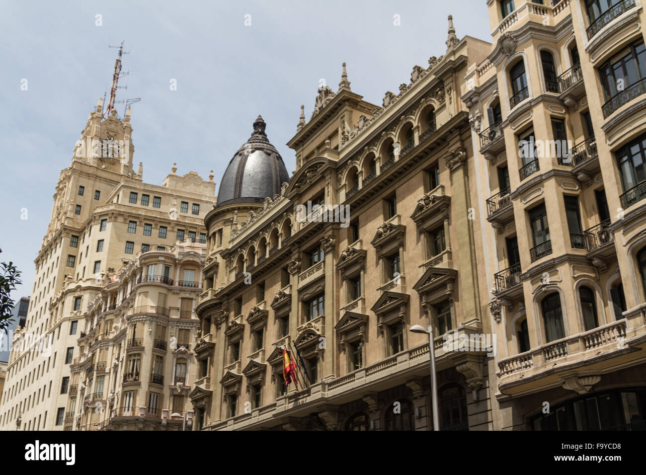 Street View in Madrid Stock Photo - Alamy