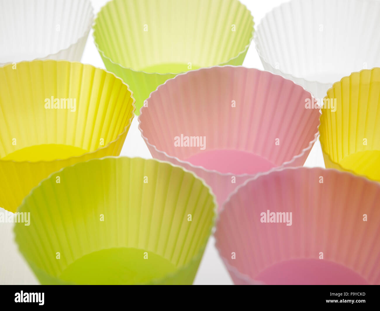 colorful cupcake wrapper on the white background Stock Photo - Alamy