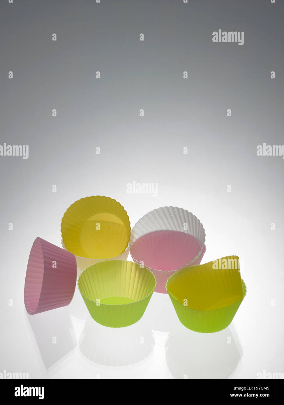 colorful cupcake wrapper on the white background Stock Photo - Alamy