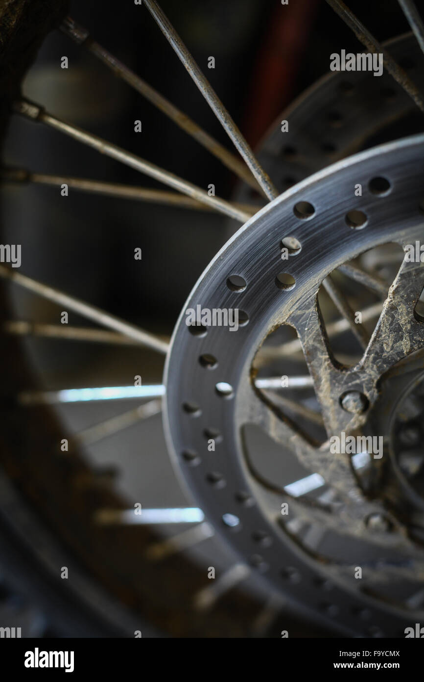 Color image of the brake disc of a motorcycle Stock Photo - Alamy