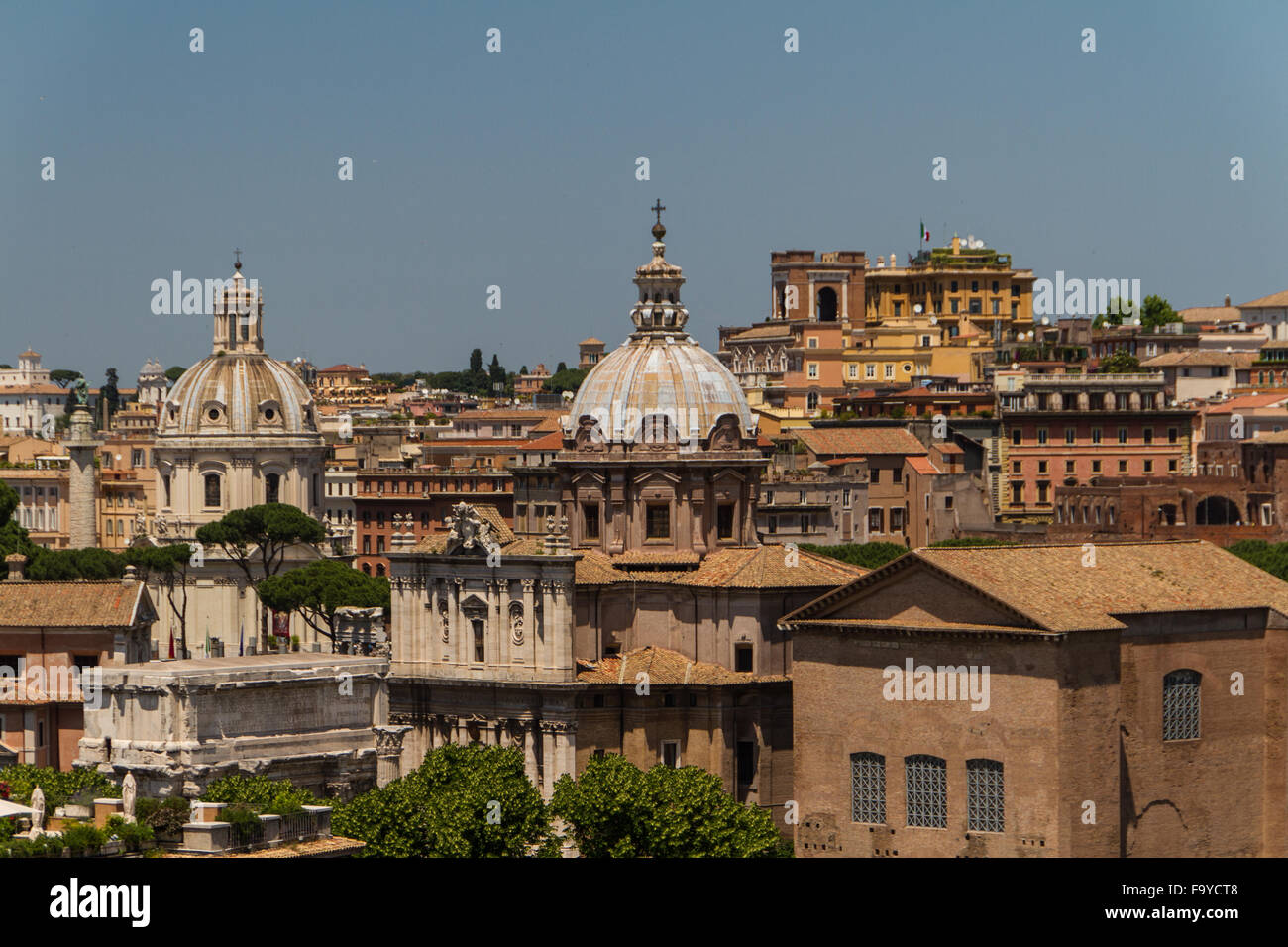Travel Series - Italy. View above downtown of Rome, Italy Stock Photo ...