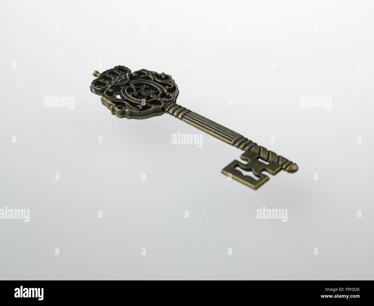 retro key on the white background Stock Photo - Alamy