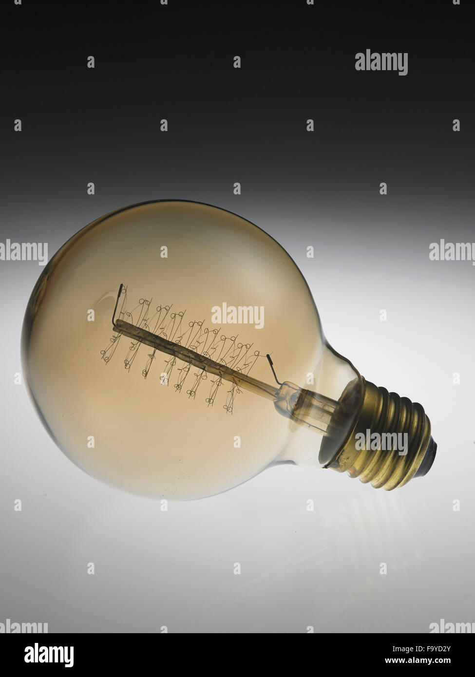 retro light bulb design on the white background Stock Photo - Alamy