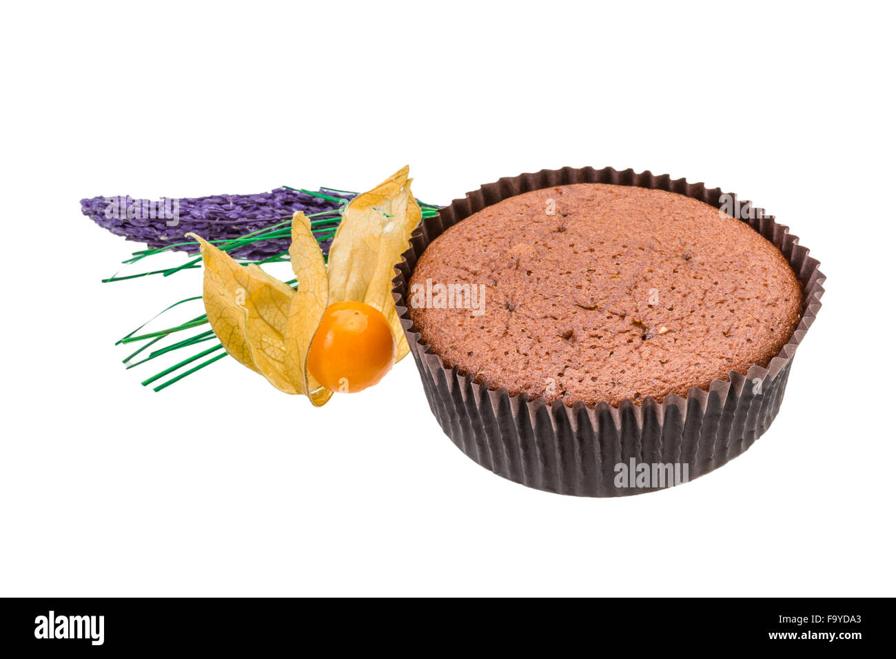 Muffin with flower Stock Photo - Alamy