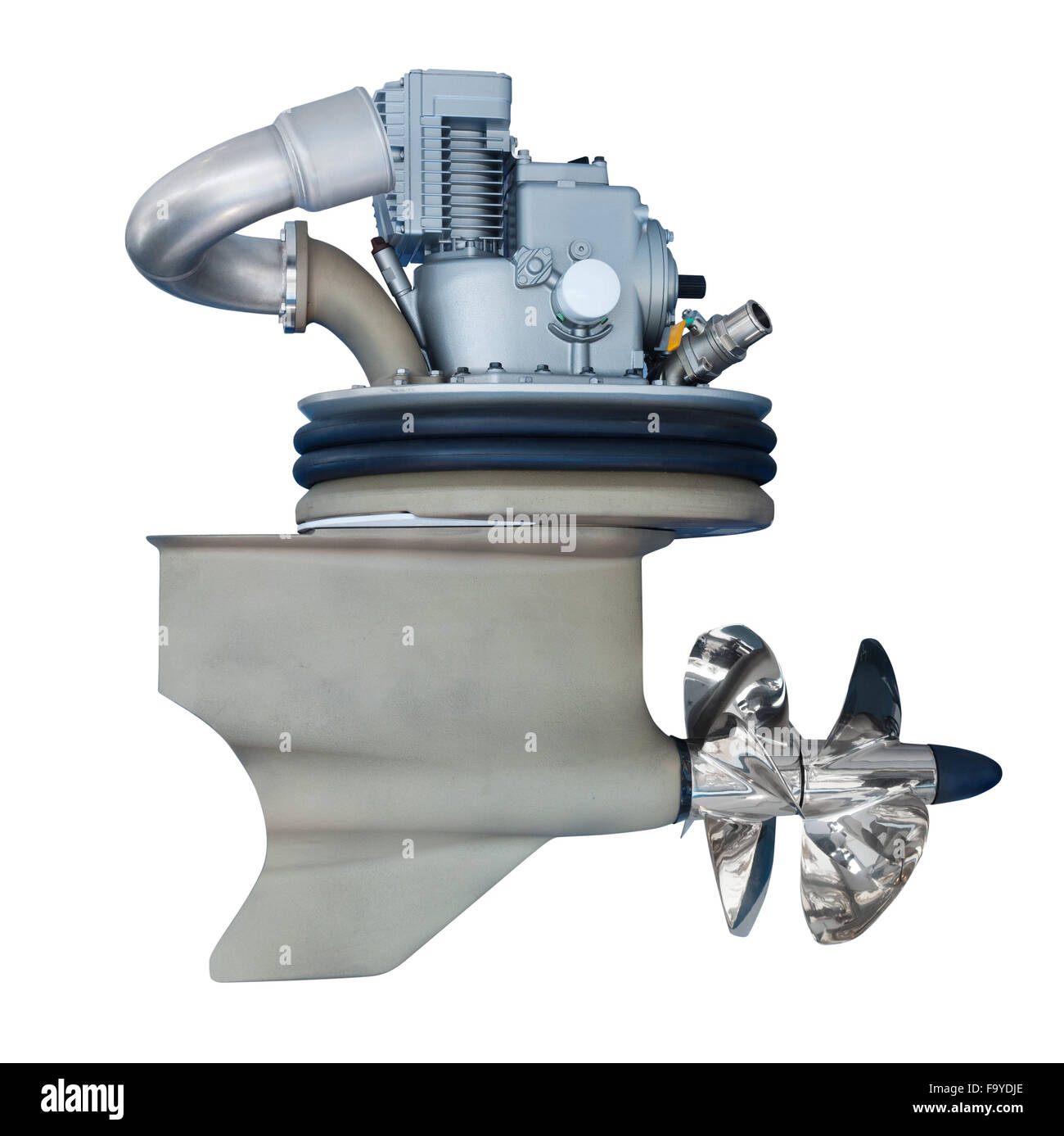 New engine of speedboat. Isolated over white background Stock Photo - Alamy