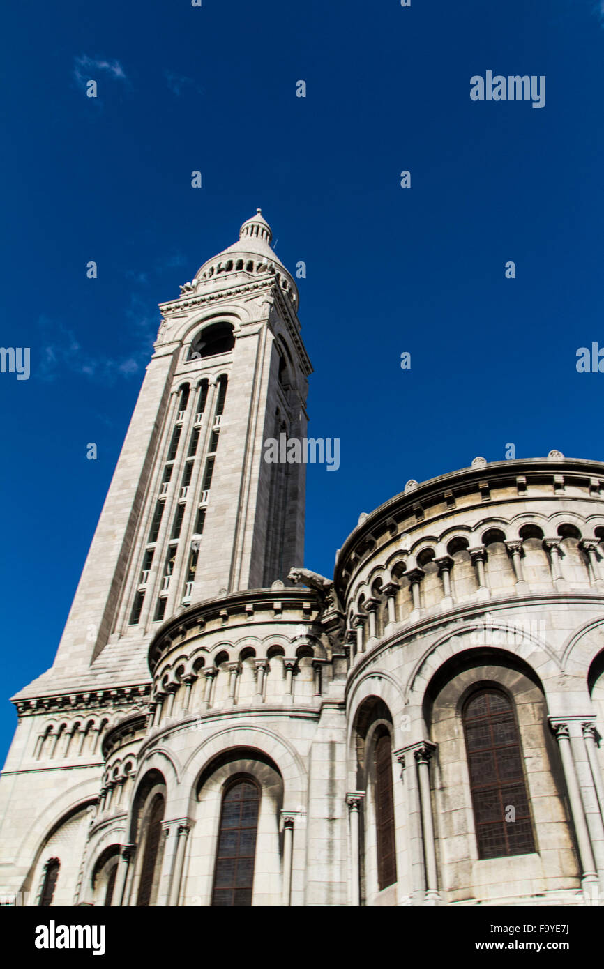 The external architecture of Sacre Coeur, Montmartre, Paris, France ...