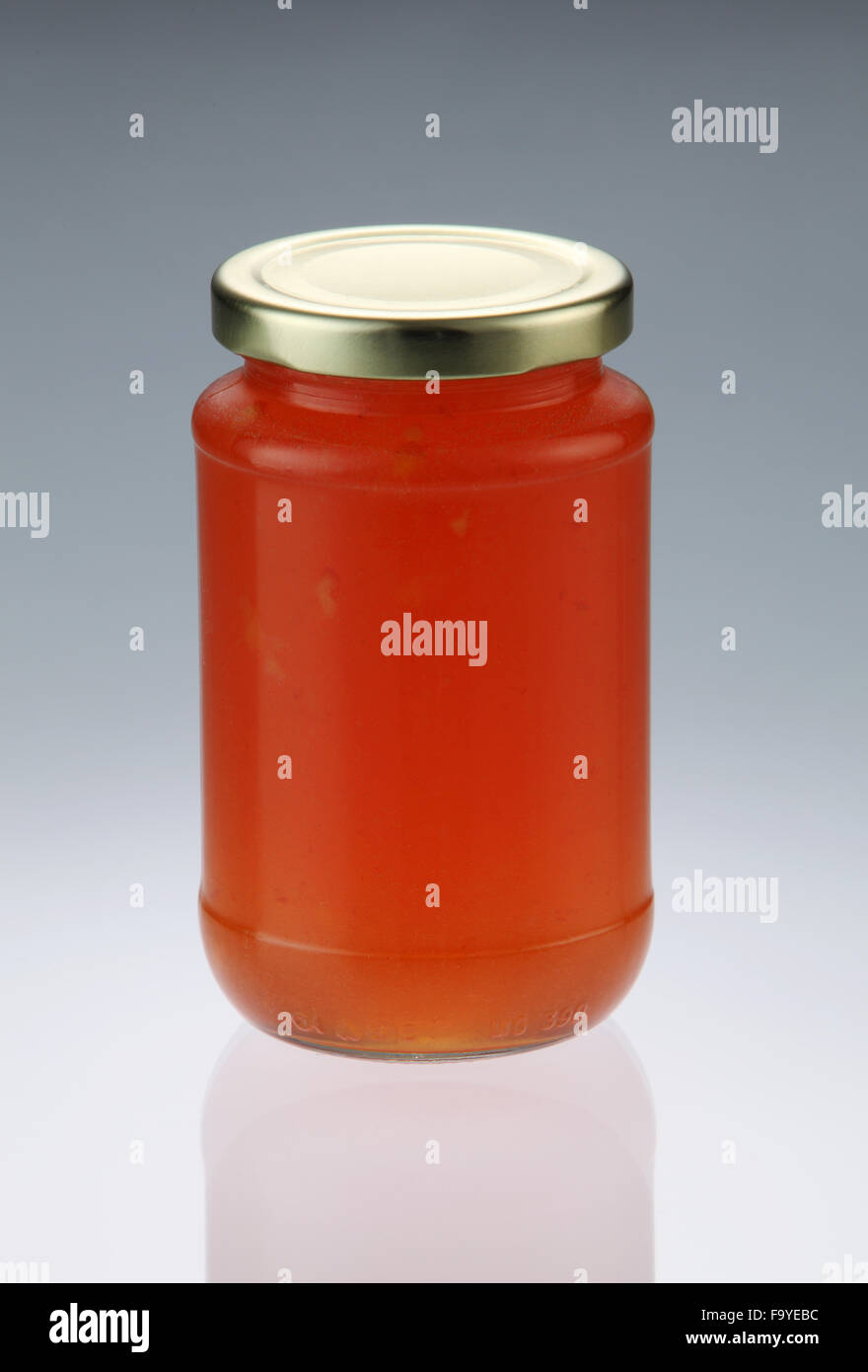 tangerine or citrus fruit jam in the glass container Stock Photo - Alamy