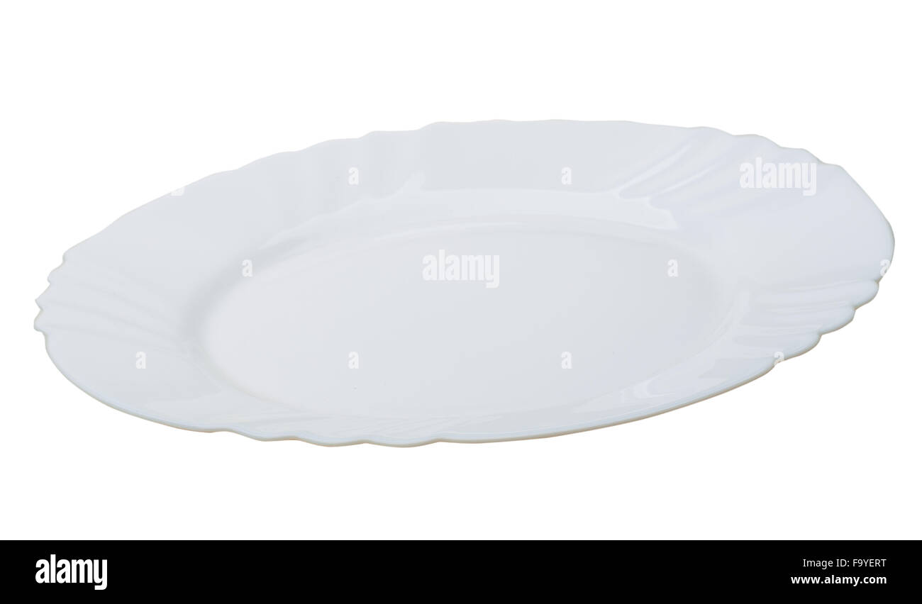 White plate isolated Stock Photo - Alamy