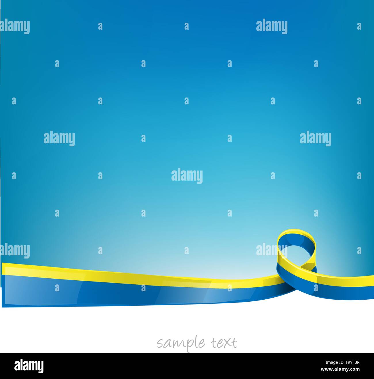 ukraine ribbon flag on sky background Stock Vector Image & Art - Alamy
