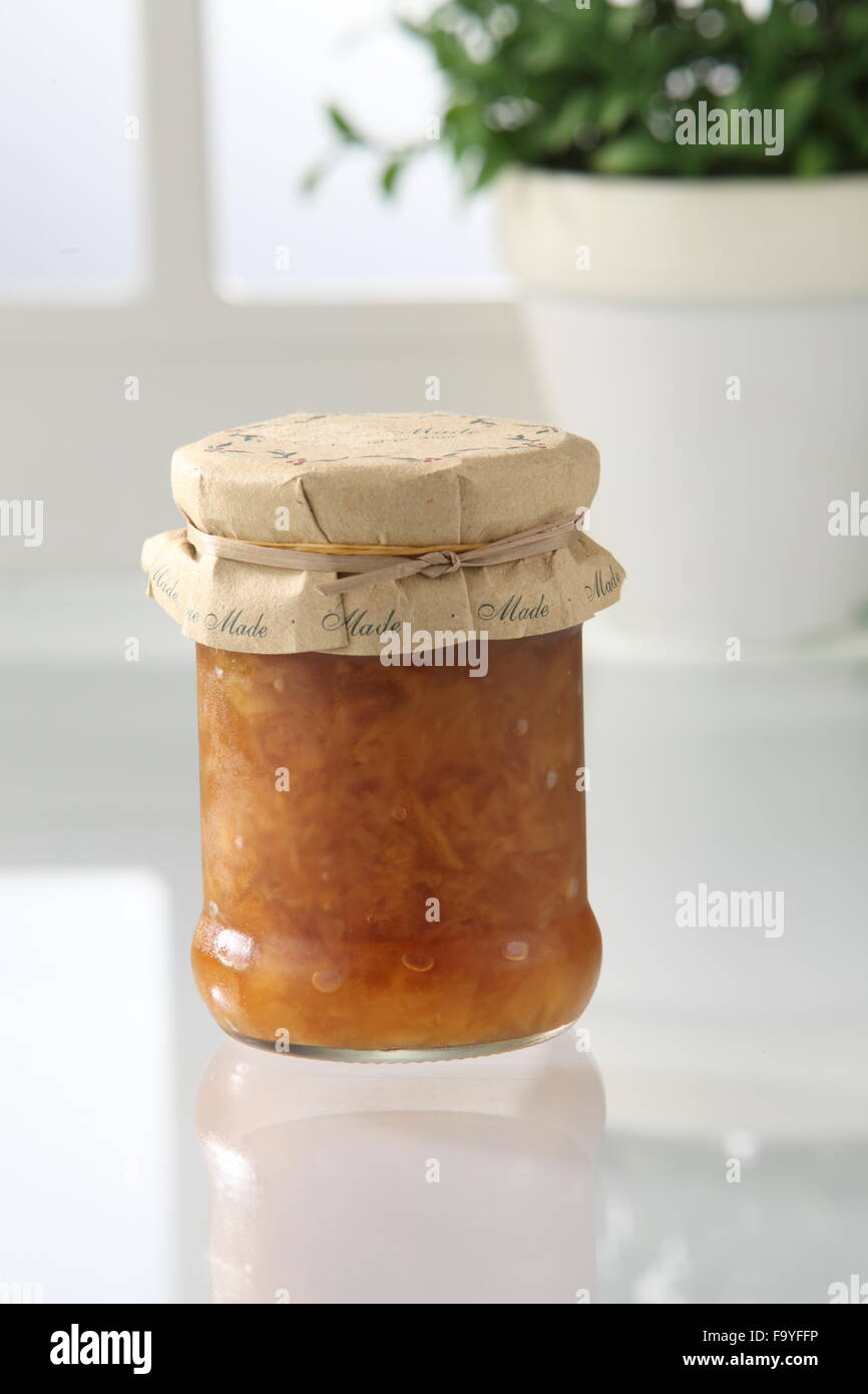 pineapple jam in the glass container Stock Photo - Alamy
