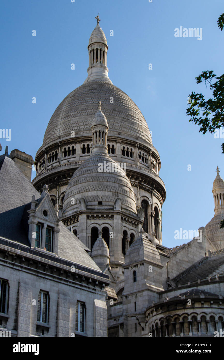 The external architecture of Sacre Coeur, Montmartre, Paris, France ...