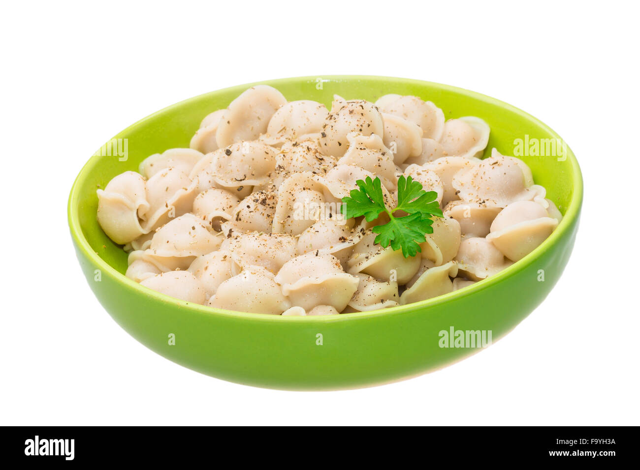 Russian damplings with parsley Stock Photo - Alamy