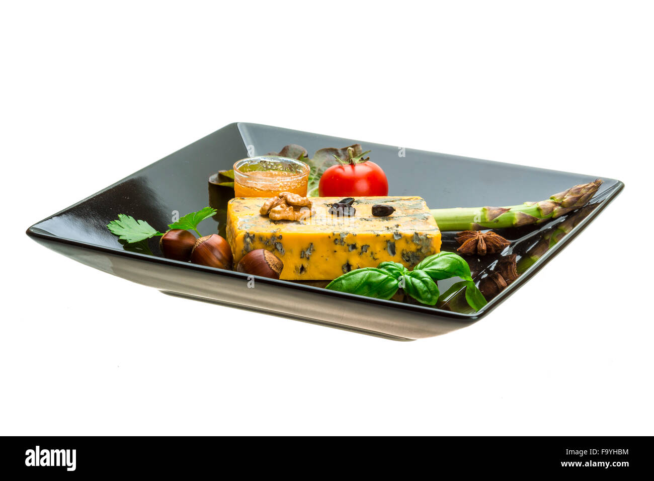 Gold cheese with mould Stock Photo - Alamy