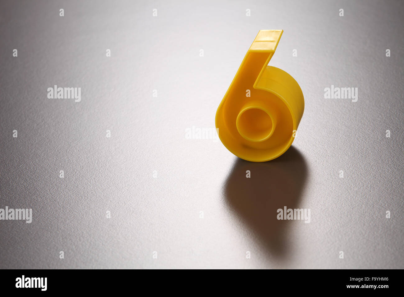 number six on the gray background Stock Photo - Alamy