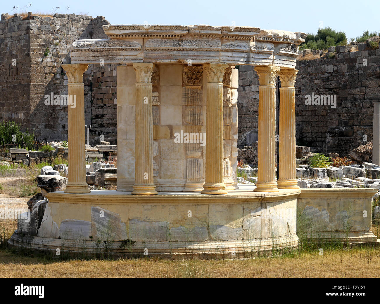 The temple of Apollo in Turkey in siti Side Stock Photo - Alamy