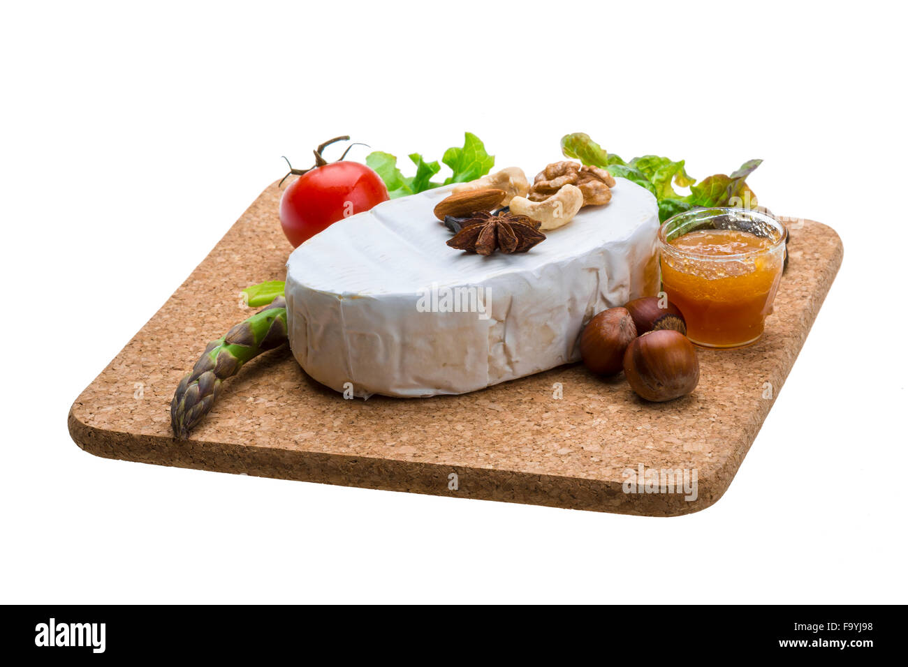Fresh soft brie cheese Stock Photo - Alamy