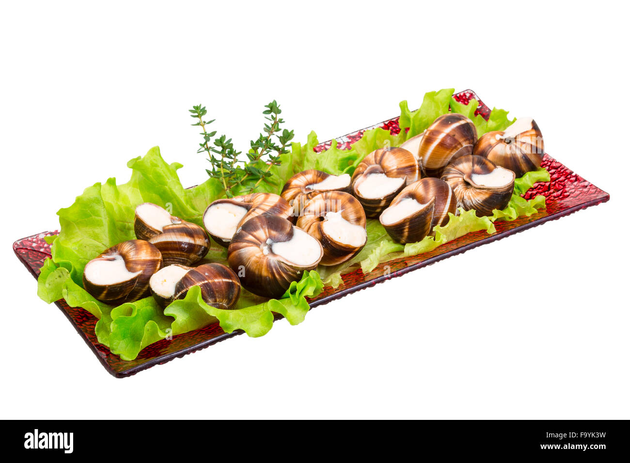 Escargot with cheese sauce Stock Photo - Alamy