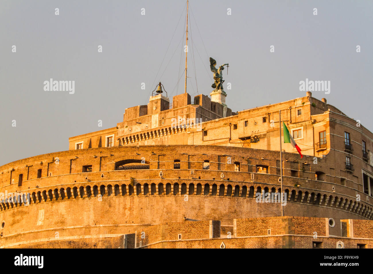 The Mausoleum of Hadrian, known as the Castel Sant'Angelo in Rome ...