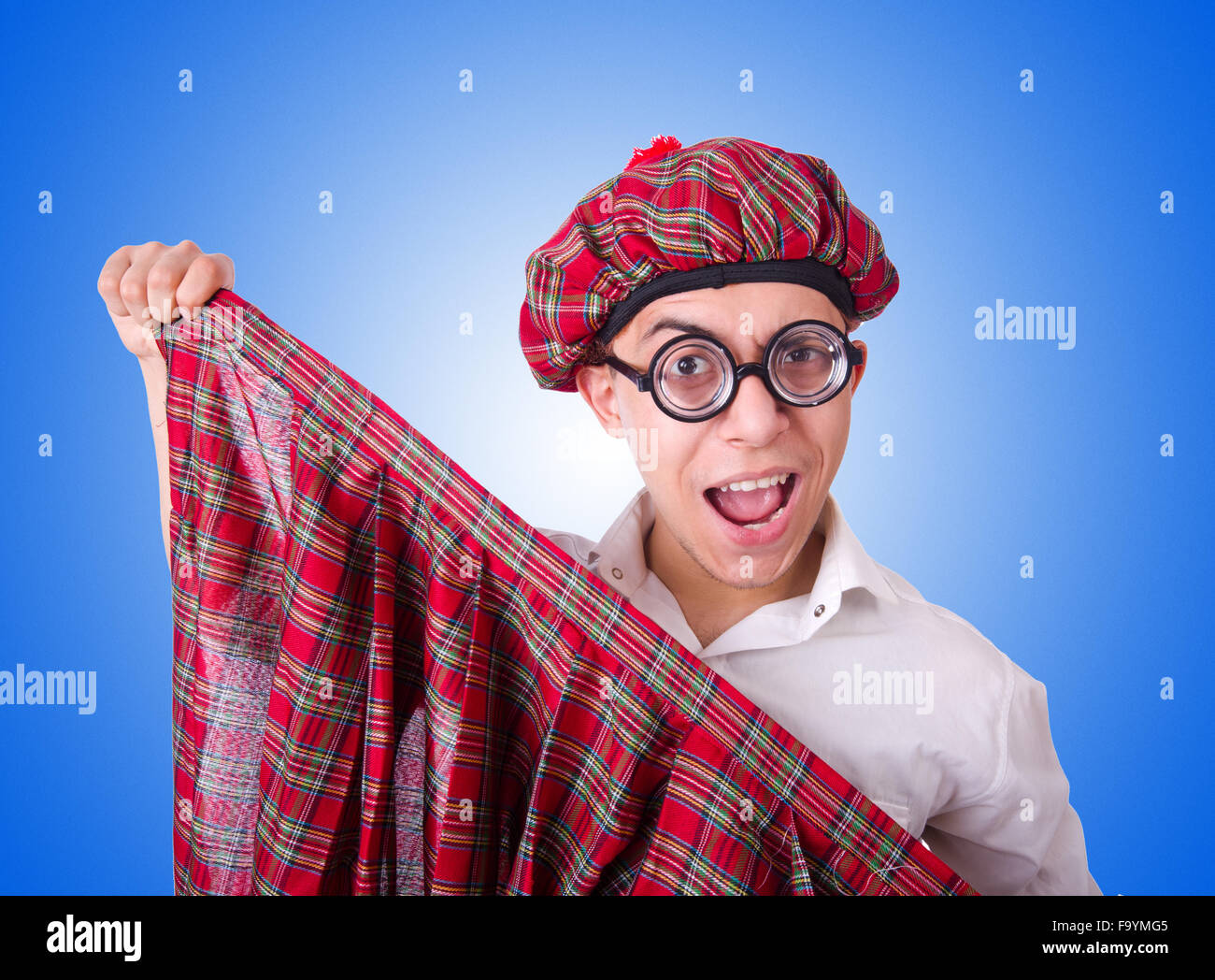 Funny scotsman isolated on the white Stock Photo - Alamy