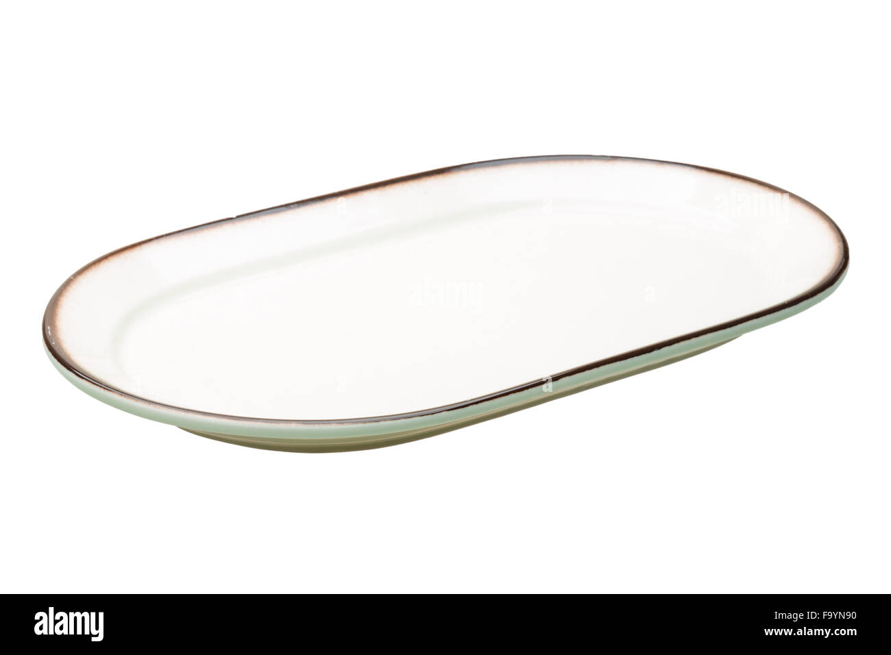 White plate isolated Stock Photo - Alamy