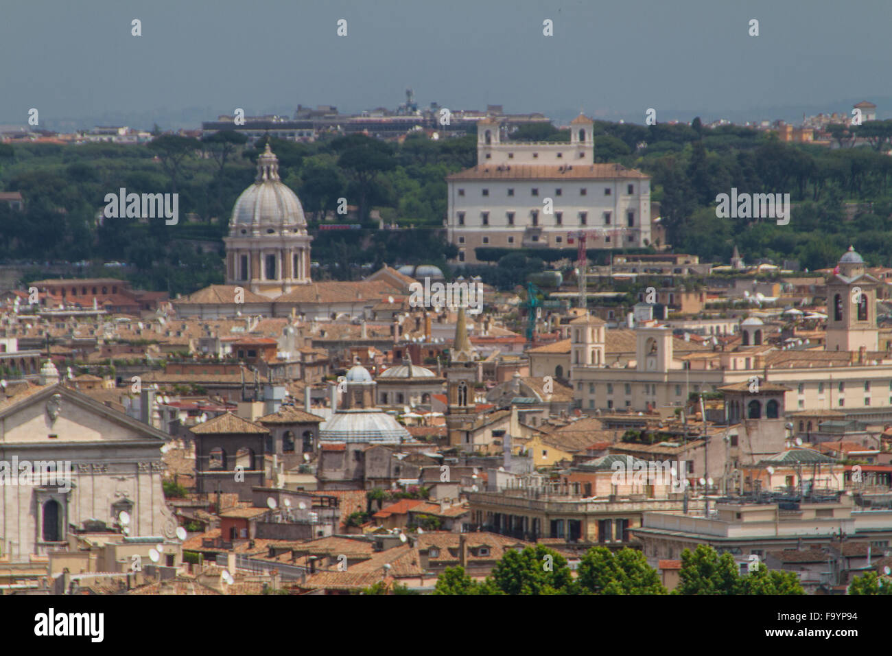Travel Series - Italy. View above downtown of Rome, Italy Stock Photo ...