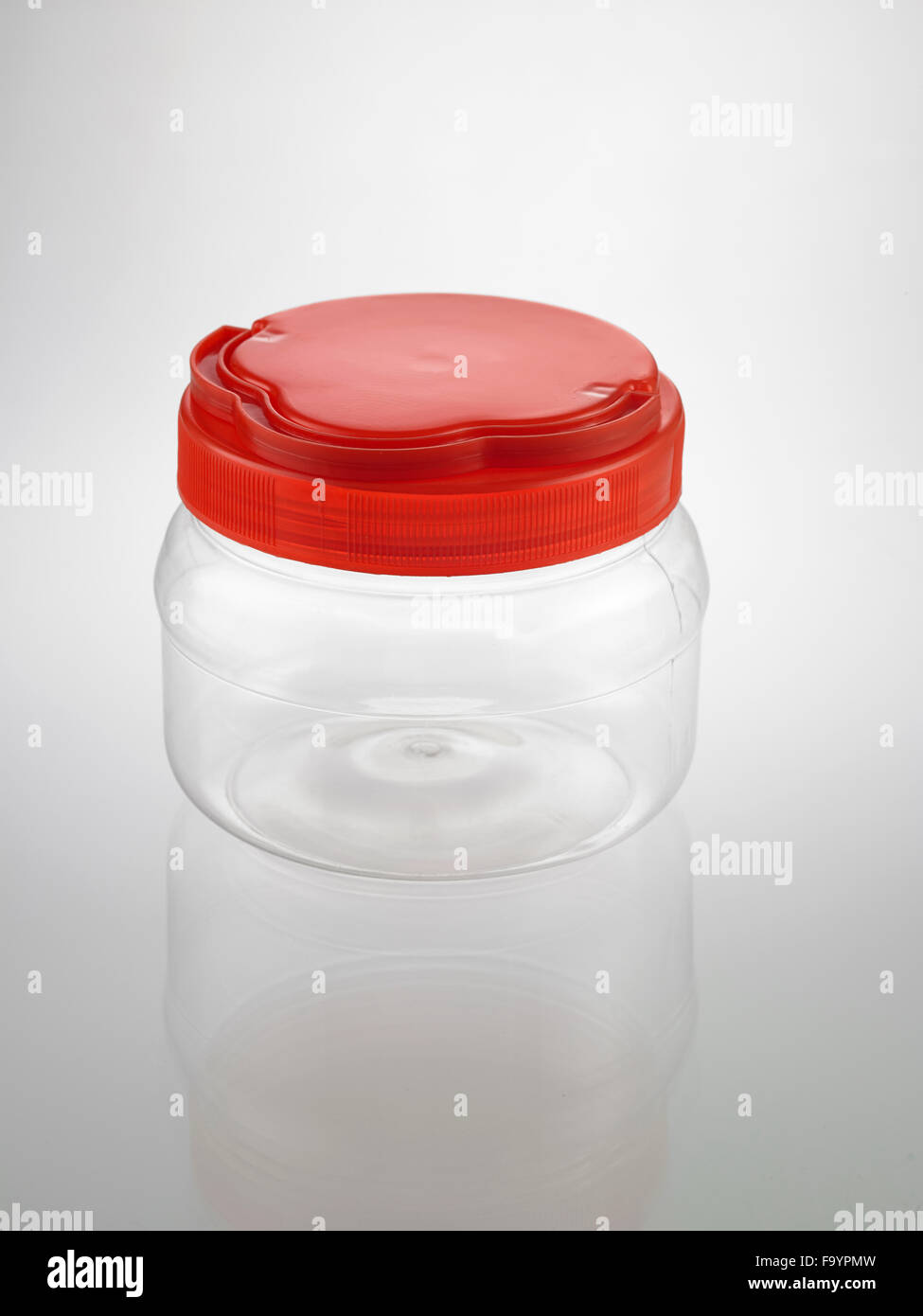 empty cookies container on top of glass table Stock Photo - Alamy