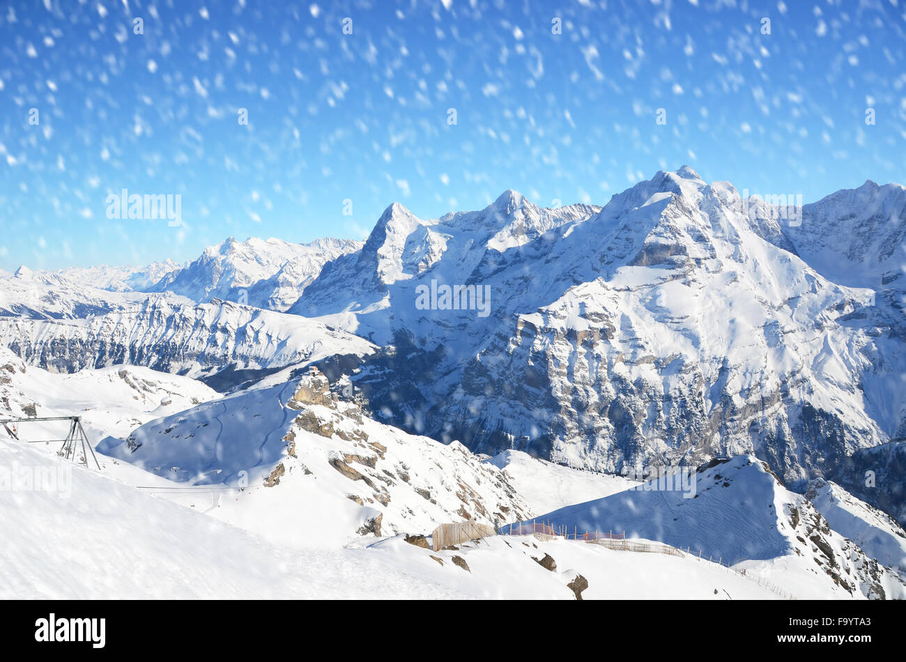 Winter in the Swiss Alps Stock Photo - Alamy