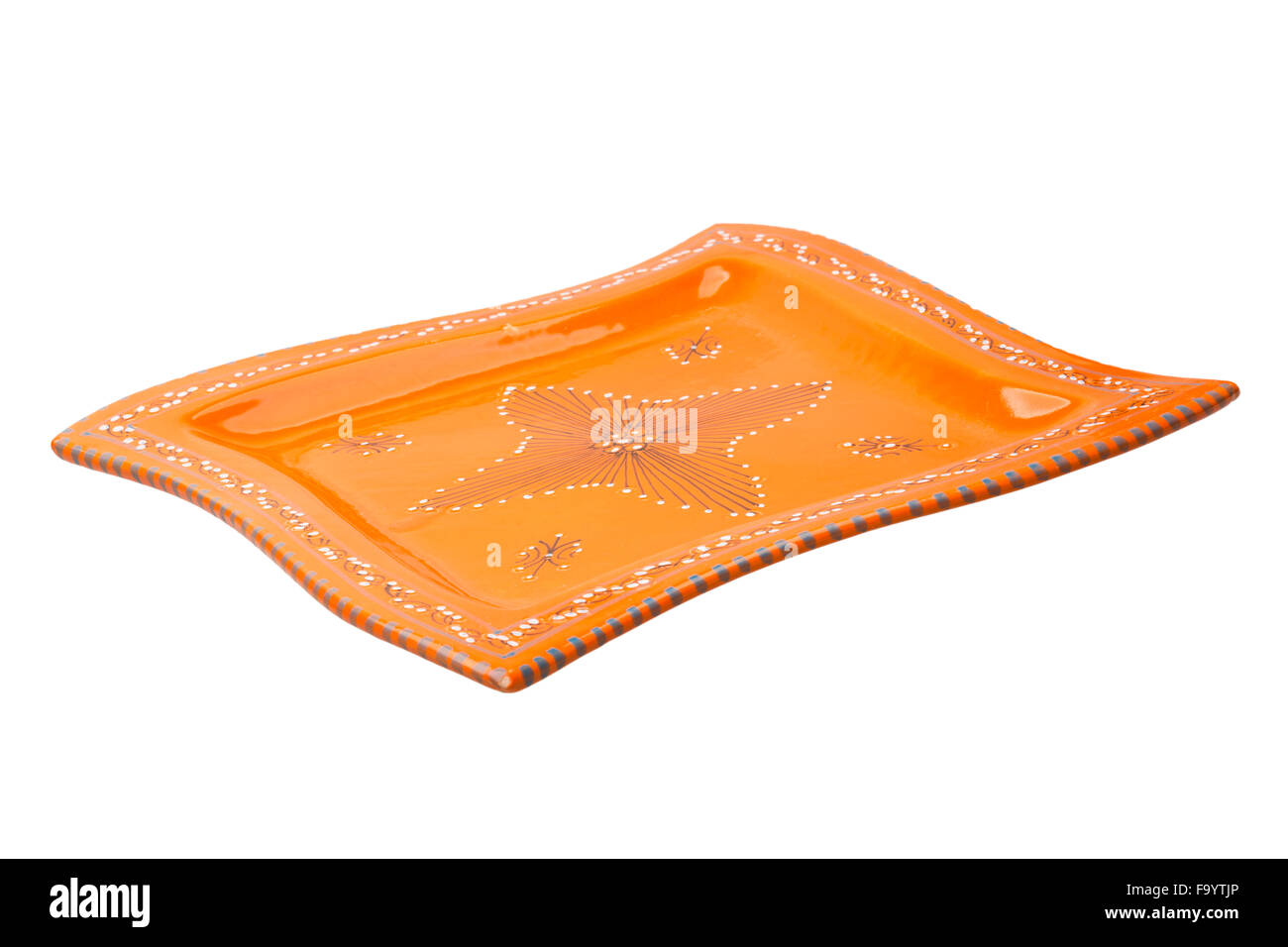 Yellow empty plate isolated Stock Photo - Alamy