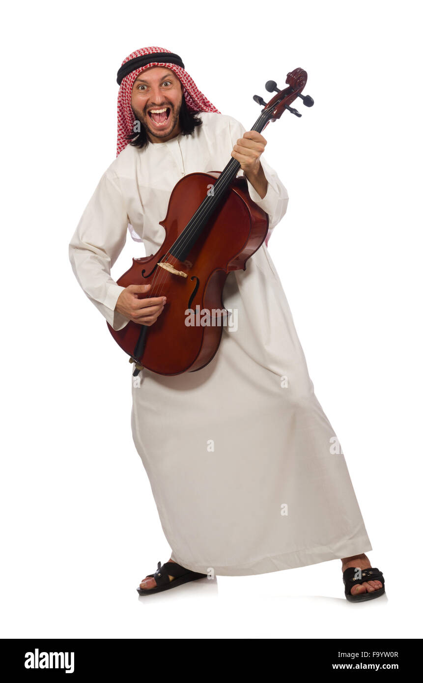 Arab man playing musical instrument Stock Photo - Alamy