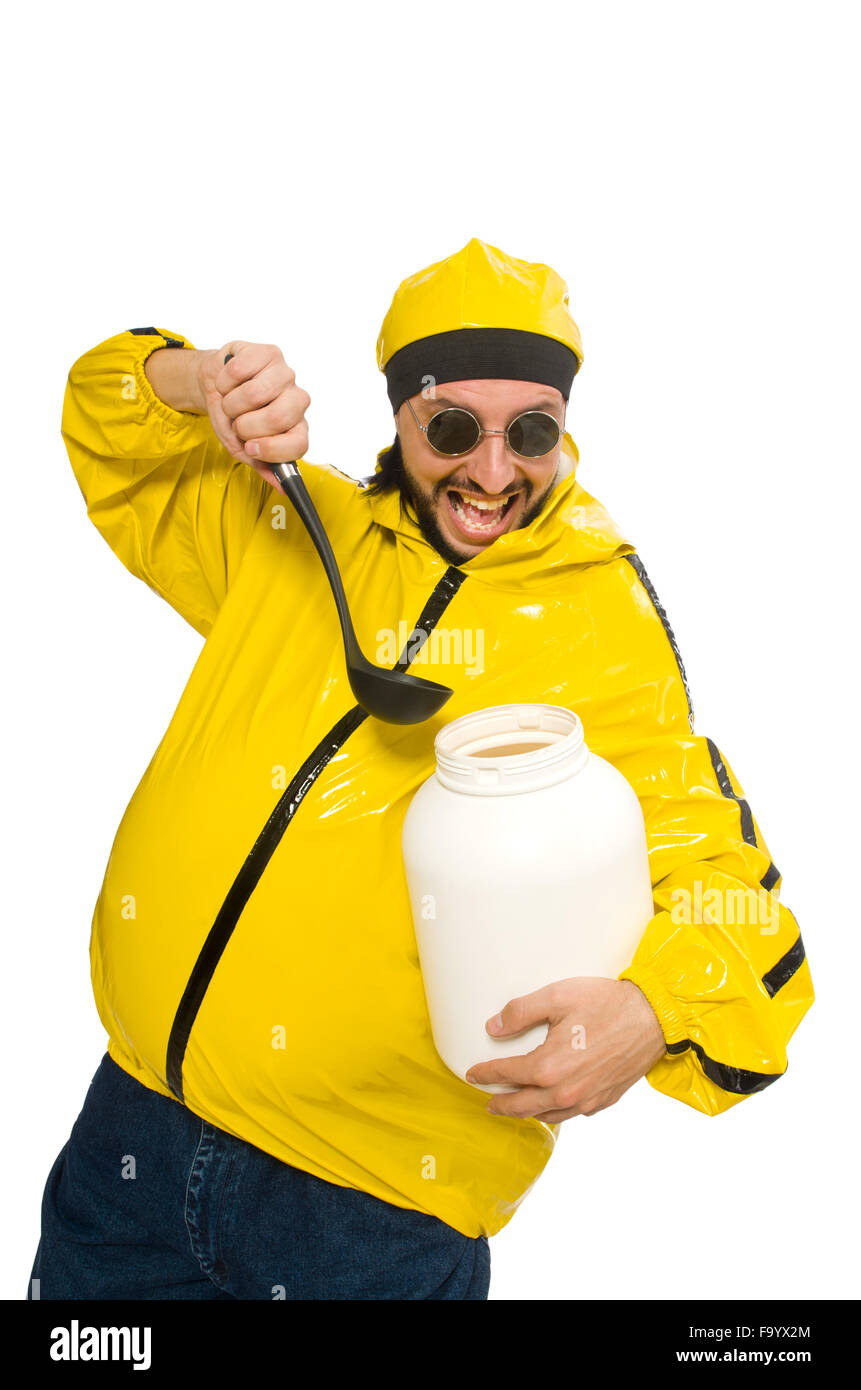 Overweight man isolated on the white Stock Photo - Alamy