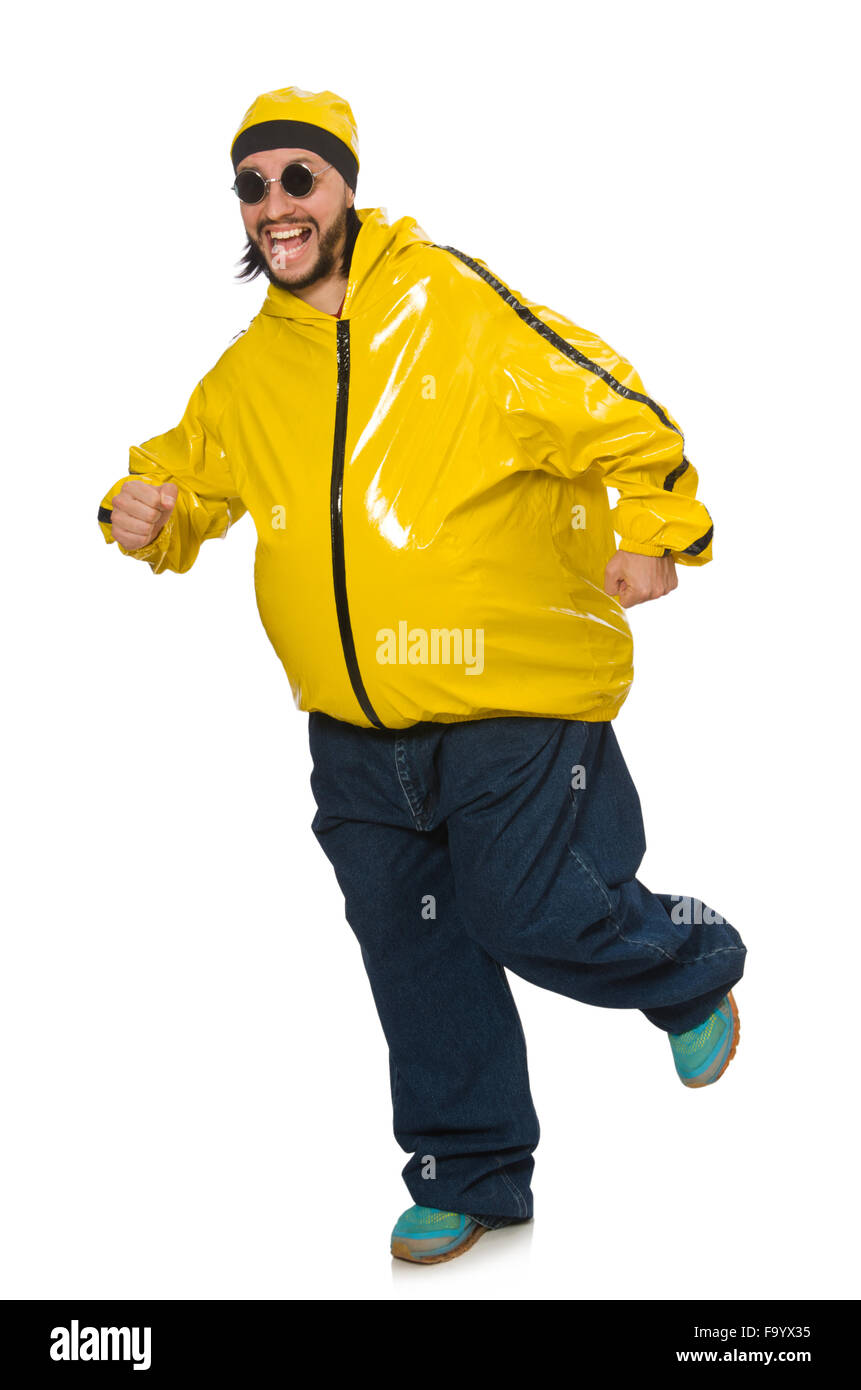 Overweight man isolated on the white Stock Photo - Alamy