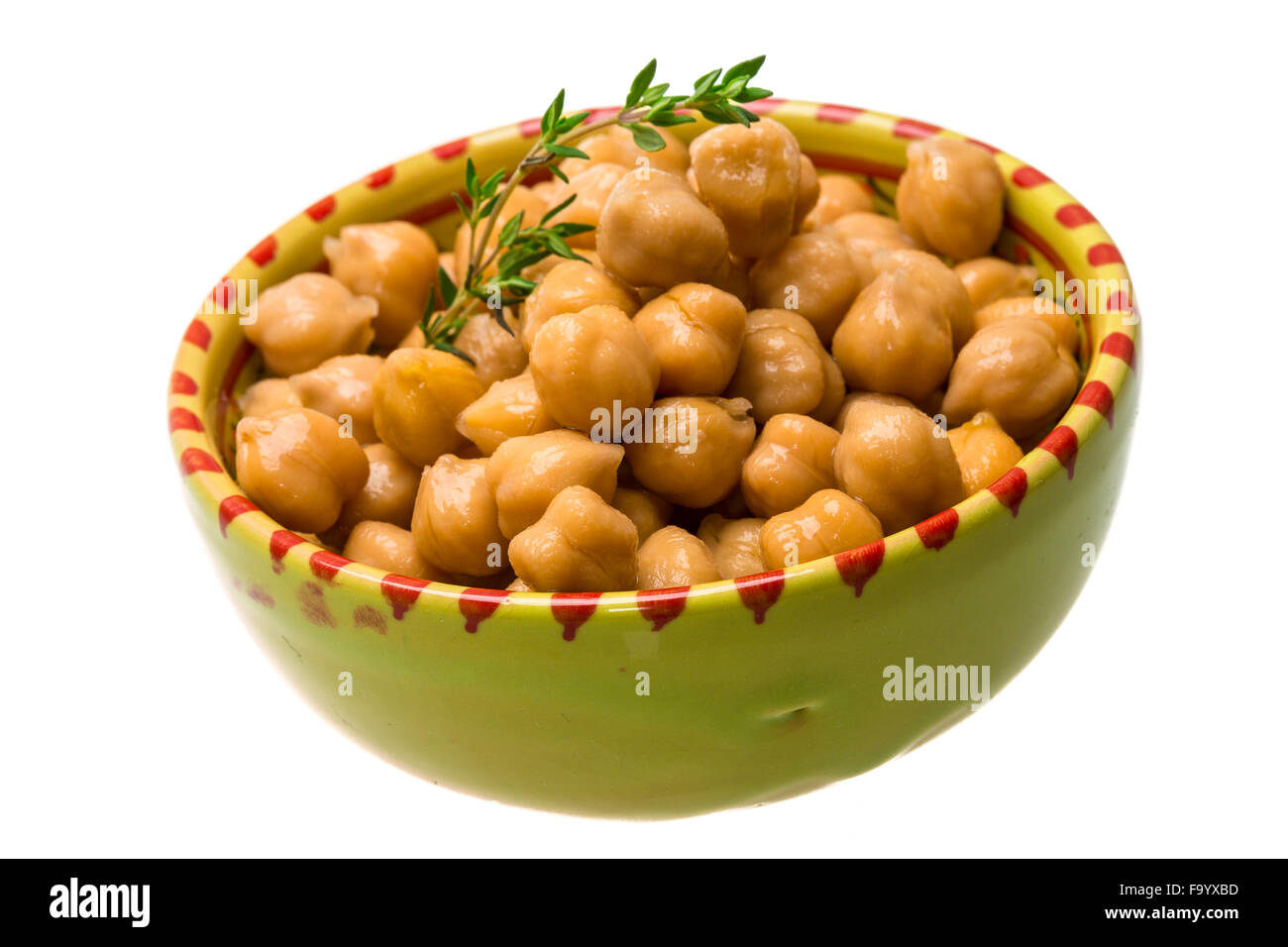 Bowl cooked chick peas Cut Out Stock Images & Pictures - Alamy