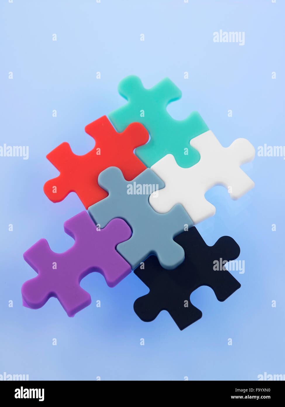 Business Teamwork Concept by Jigsaw Puzzle Pieces Stock Photo - Alamy